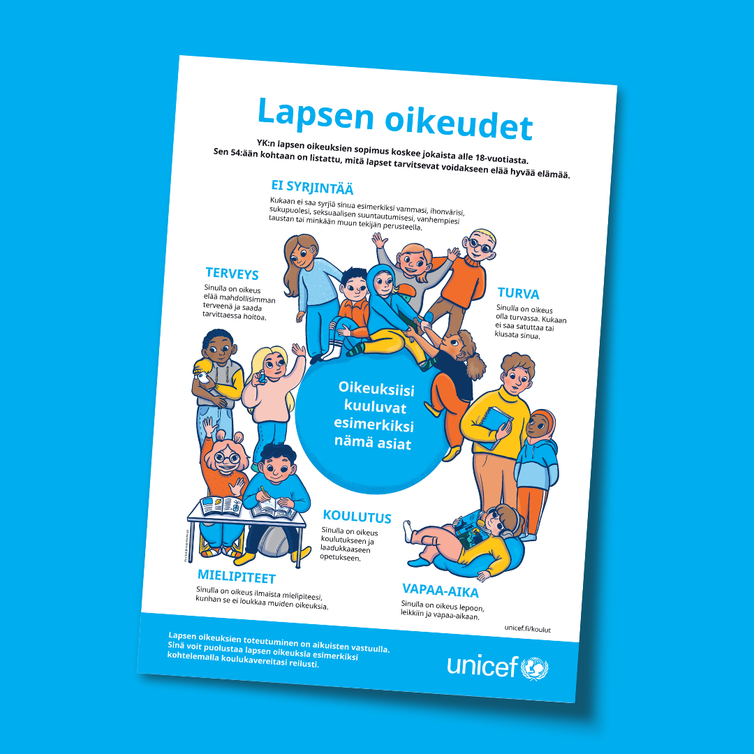 Juliste lapsen oikeuksista | Tilattavat painotuotteet | UNICEF